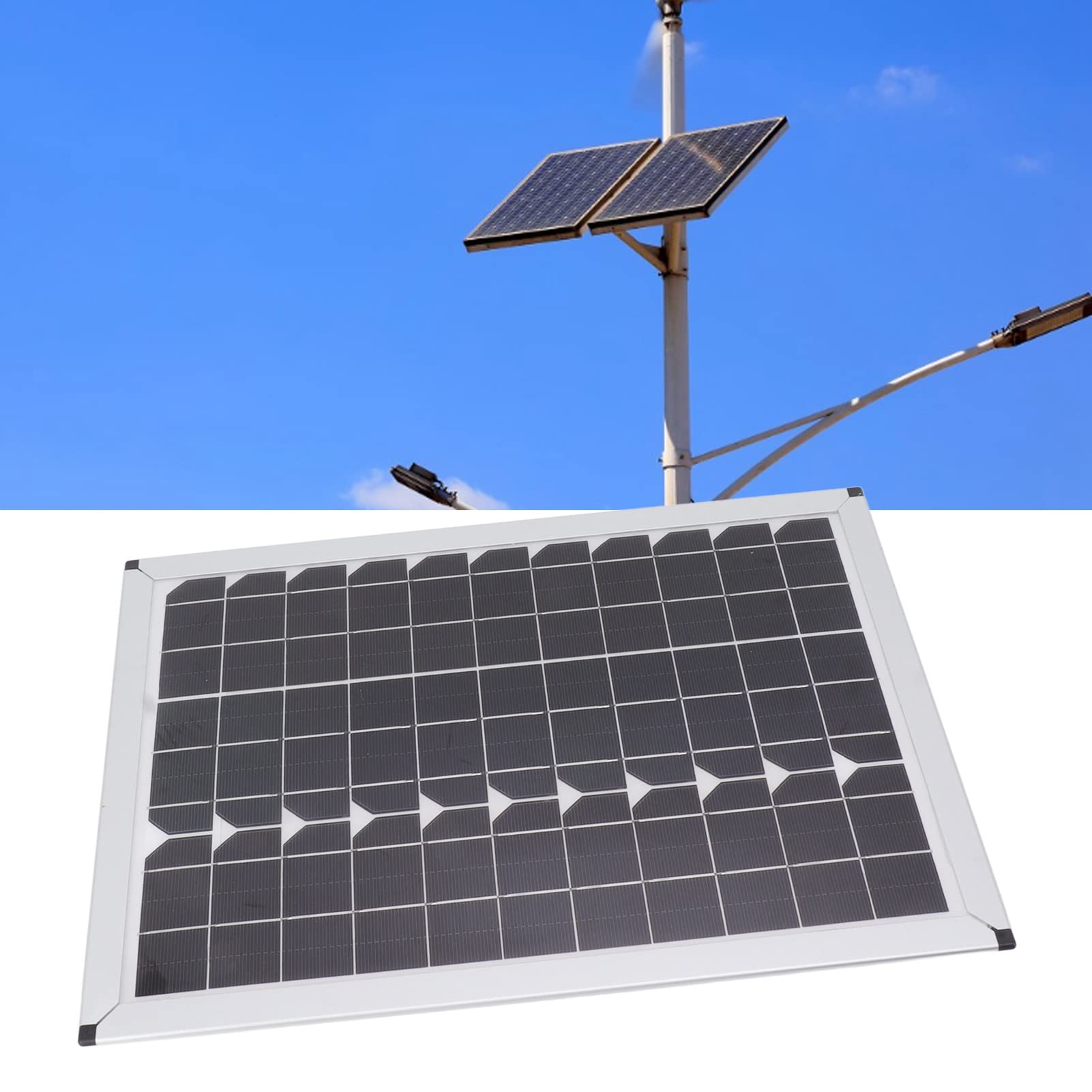 Cryfokt 100W Solar Panel Kit, Monocrystalline Solar Module with Waterproof 20A 12V 24V Controller, Lightweight and Portable Solar Charger for Car Camping