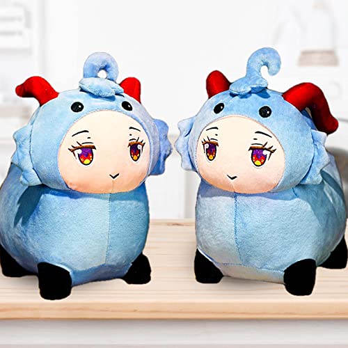 Ganyu Cocogoat Plush Toy Plushie Pillow Ganyu Sheep Stuffed Animals Toys Figures Hugging Sleeping Pillow for Kids 11.8" (Blue)