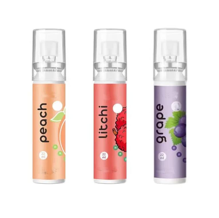 Fruit-Flavored Oral Spray freshener Compact Portable Refreshing Cool Fresh Breath Oral Odor Care (Litchi)