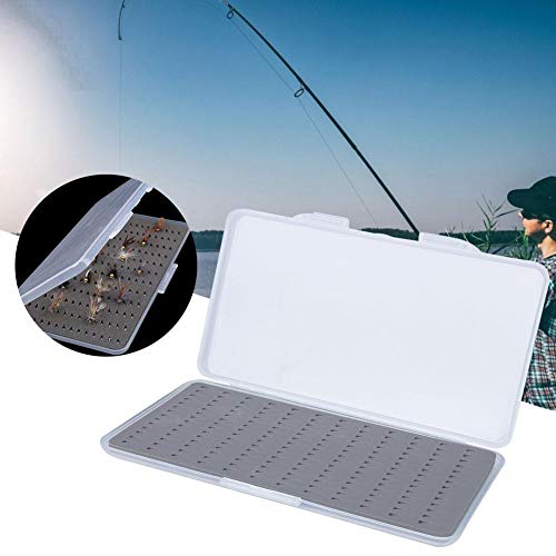 Fishing Tackle Box, ABS Lightweight Fly Fishing Storage Tackle Box Fish Hook Lure Case with Foam Accessory