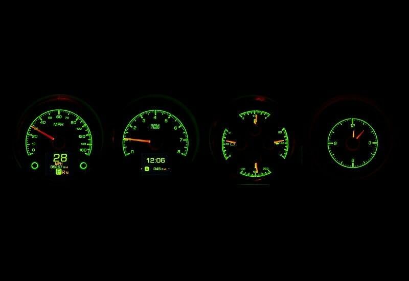 Dakota Digital HDX-70D-CLG-K Compatible with 1970-74 Dodge Challenger and 1970-74 Plymouth Cuda with Rallye Dash Customizable Analog Gauge System Black Alloy