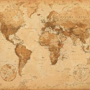 World Map (Antique) Art 24x36 Poster