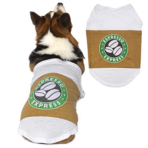 Puppuccino Dog Shirt - Cute Coffee Cup Halloween Costume for Pets (X-Large)
