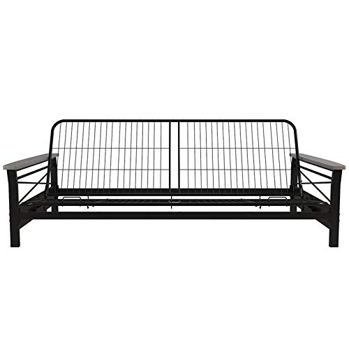 DHP Nella Metal Futon Frame in Black and Gray