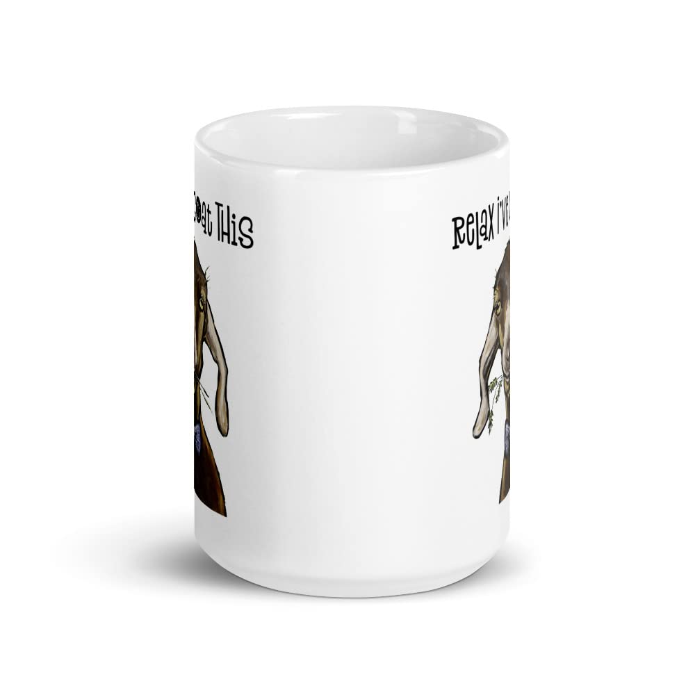 Goat Mug - Relax I've Goat This Mug - Gifts for Goat Lover - - Cute Goat Mug - Goat Lover - Coffee Mug - Handmade Mugs - 15 oz Mug - Mother's Day - Coffee Mug - Father’s Day - Hippie Hound Studios