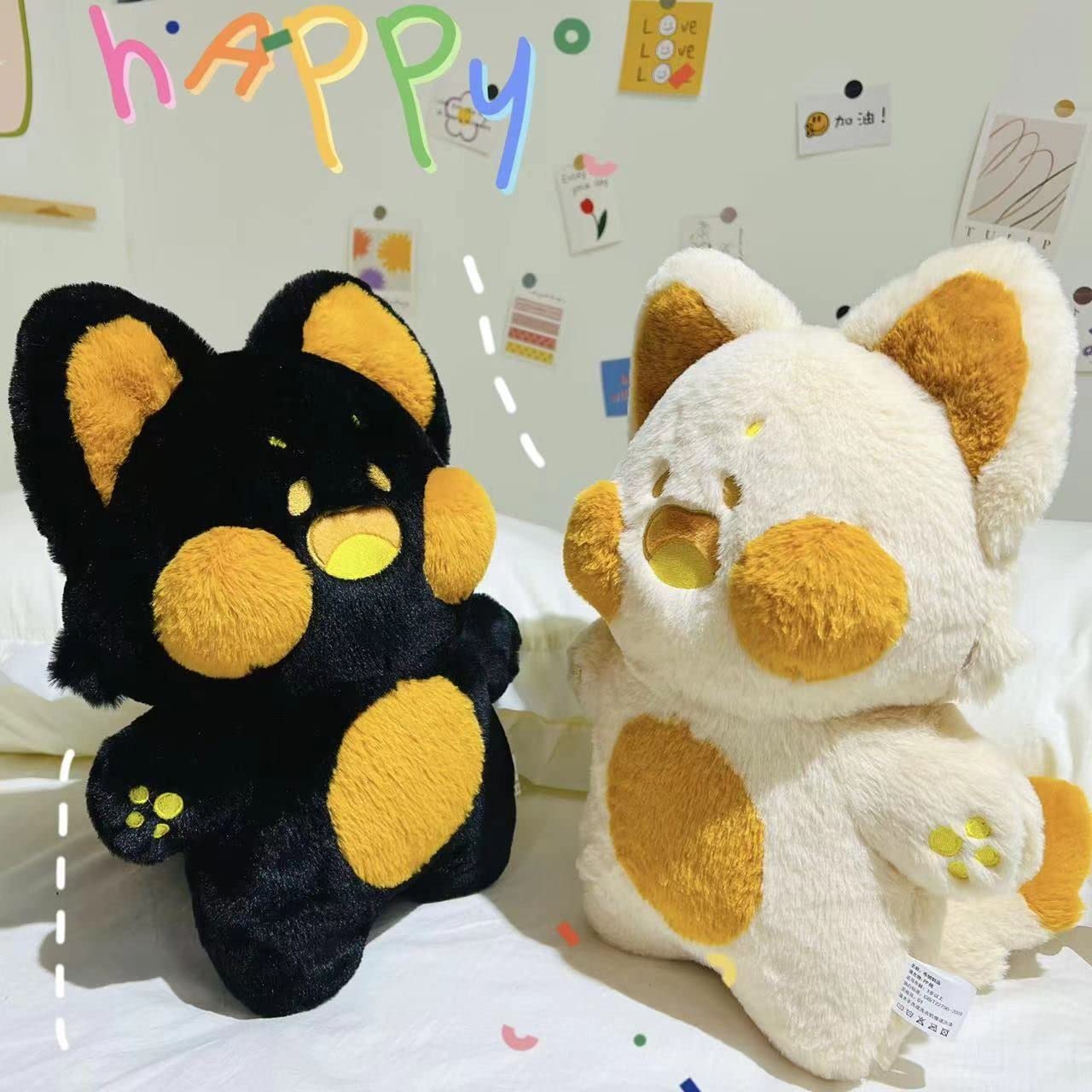 Gaoxyima Plush Pillow: Soft, Cuddly Stuffed Animal Body Pillow for Kids & Girlfriend - Cute Black Doll