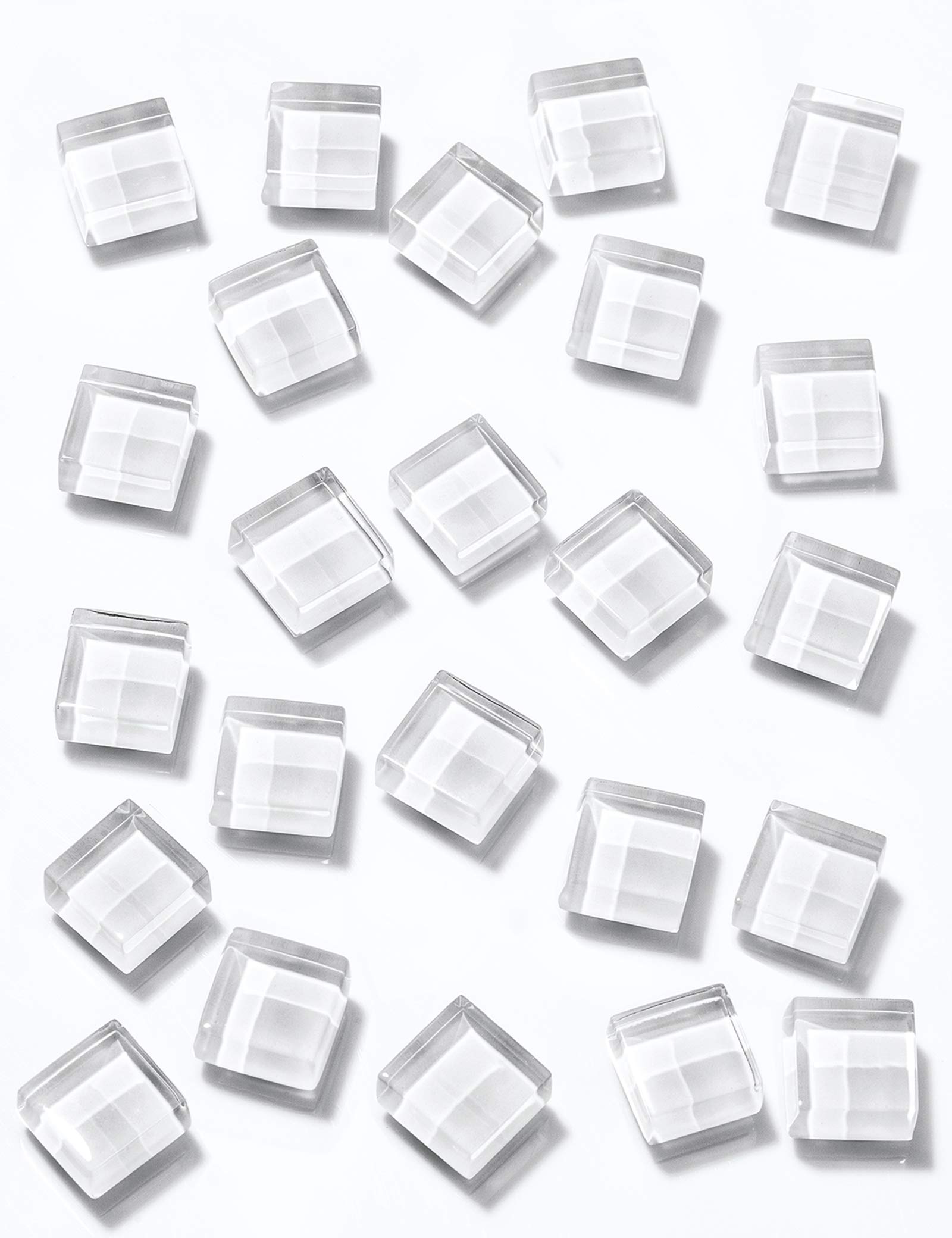 Joyzy Refrigerator Magnets Fridge Magnets Cute Glass Magnets for Fridge Decorative Kitchen Office 24 Pack (White)