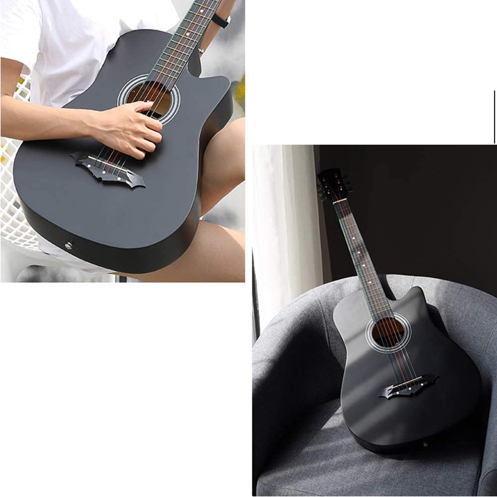 Guitar Kit, String Instrument Electronic Guitar Acoustic Guitar Beginner Classical Guitar Handmade Student Practice Adult Ballad Musical Instrument Spruce Wood Can Carry ( Color : White , Size : Long-