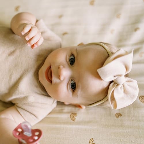 Dr. Brown's Advantage Baby Pacifier, Fully Symmetrical Soother with Soft Silicone Bulb, 0-6m, BPA Free, Lavender Love, 2 Pack (Style May Vary)