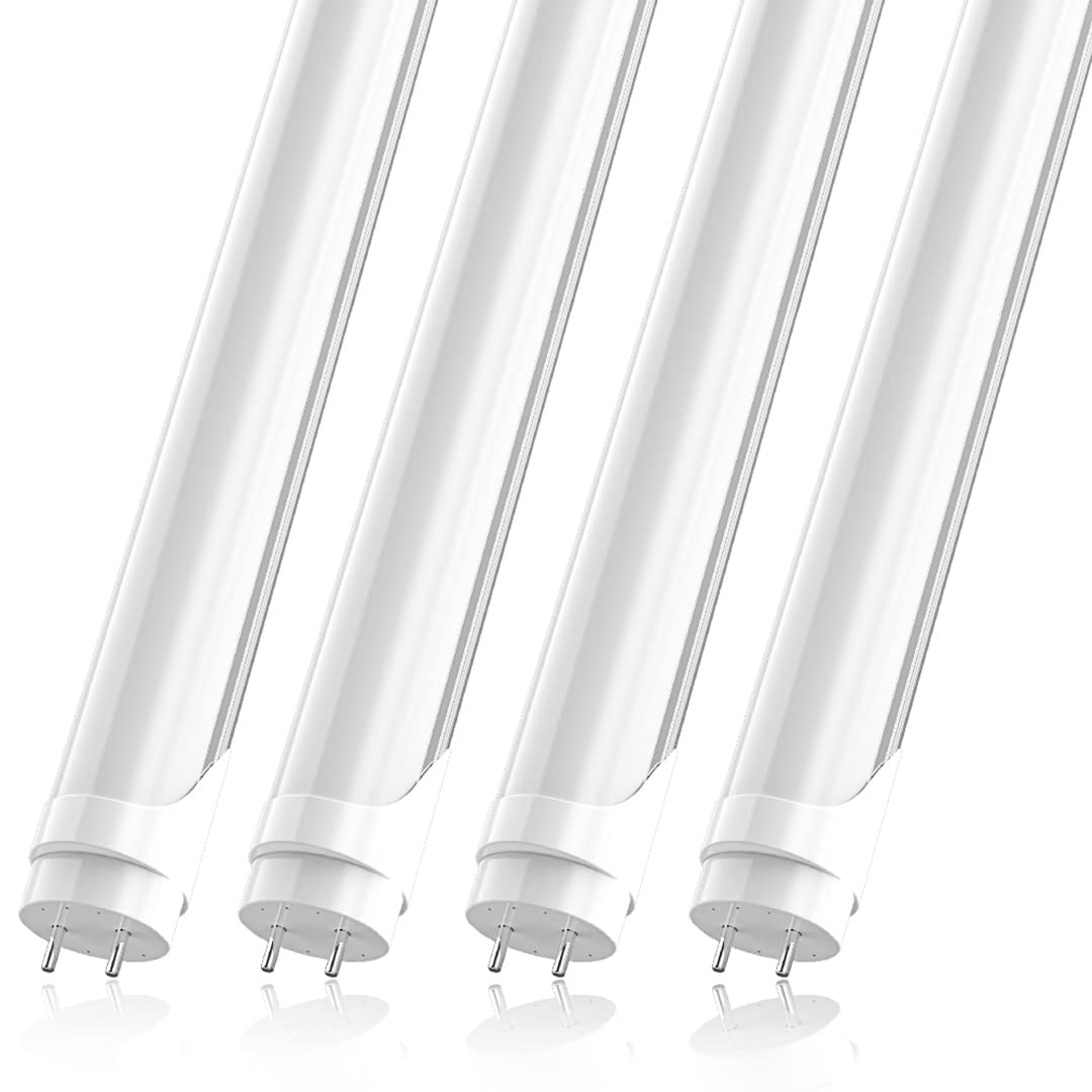 CNSUNWAY T8 LED Bulbs 4 Foot, 22W 2400LM, 5000K Daylight, Type-B Light Tube, Ballast Bypass, Dual-End Powered, Frosted Cover, T8 T10 T12 Fluorescent Light Bulbs Replacement (4-Pack)