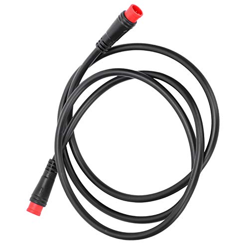 Dilwe Bike Motor Cable,Durable 2Core Waterproof Adapter Electric Bicycle Connector Extension Cable 88cm(Male to Male)