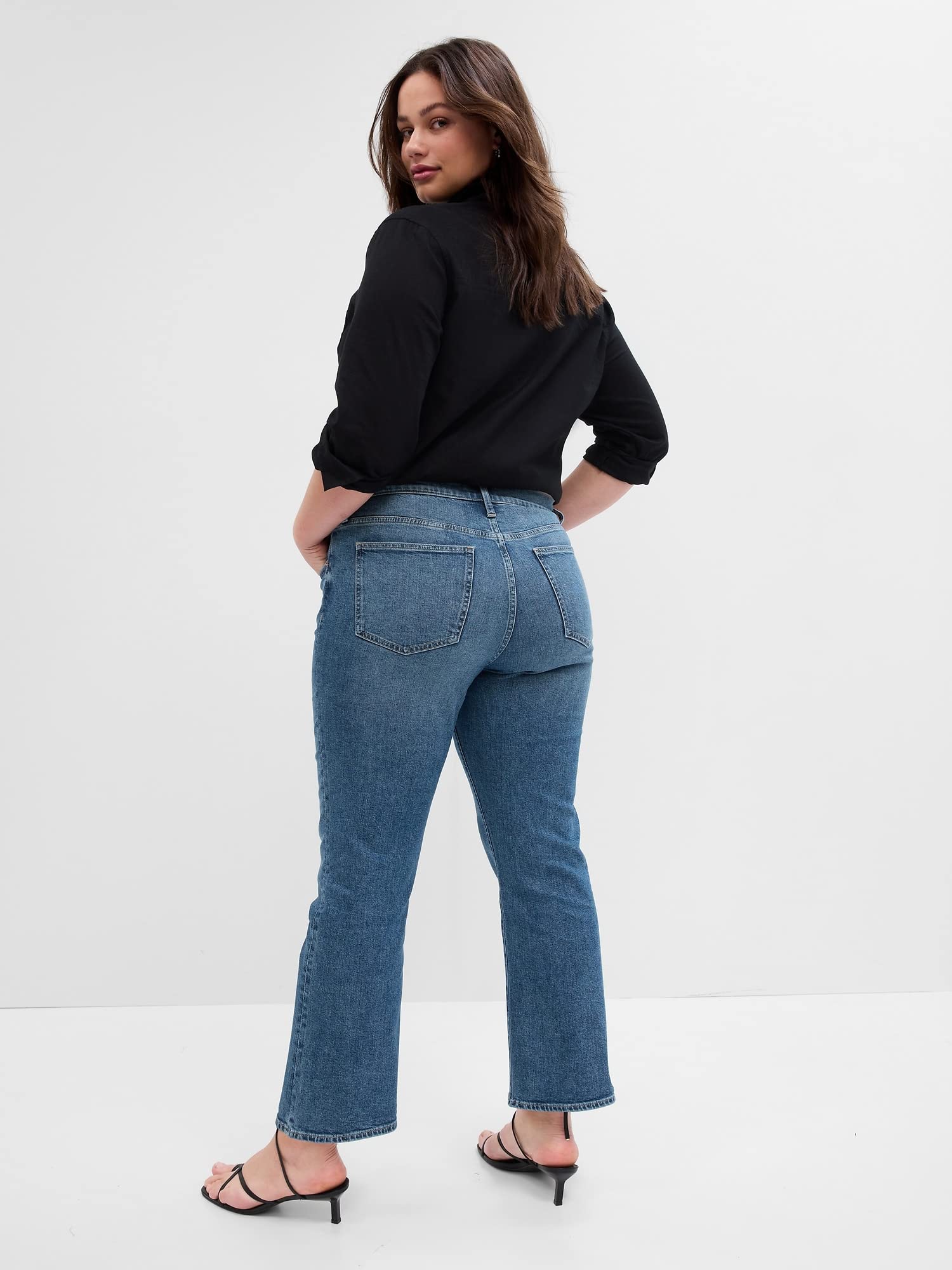 GAP Womens Kick Flare Jeans Medium WASH 33REG
