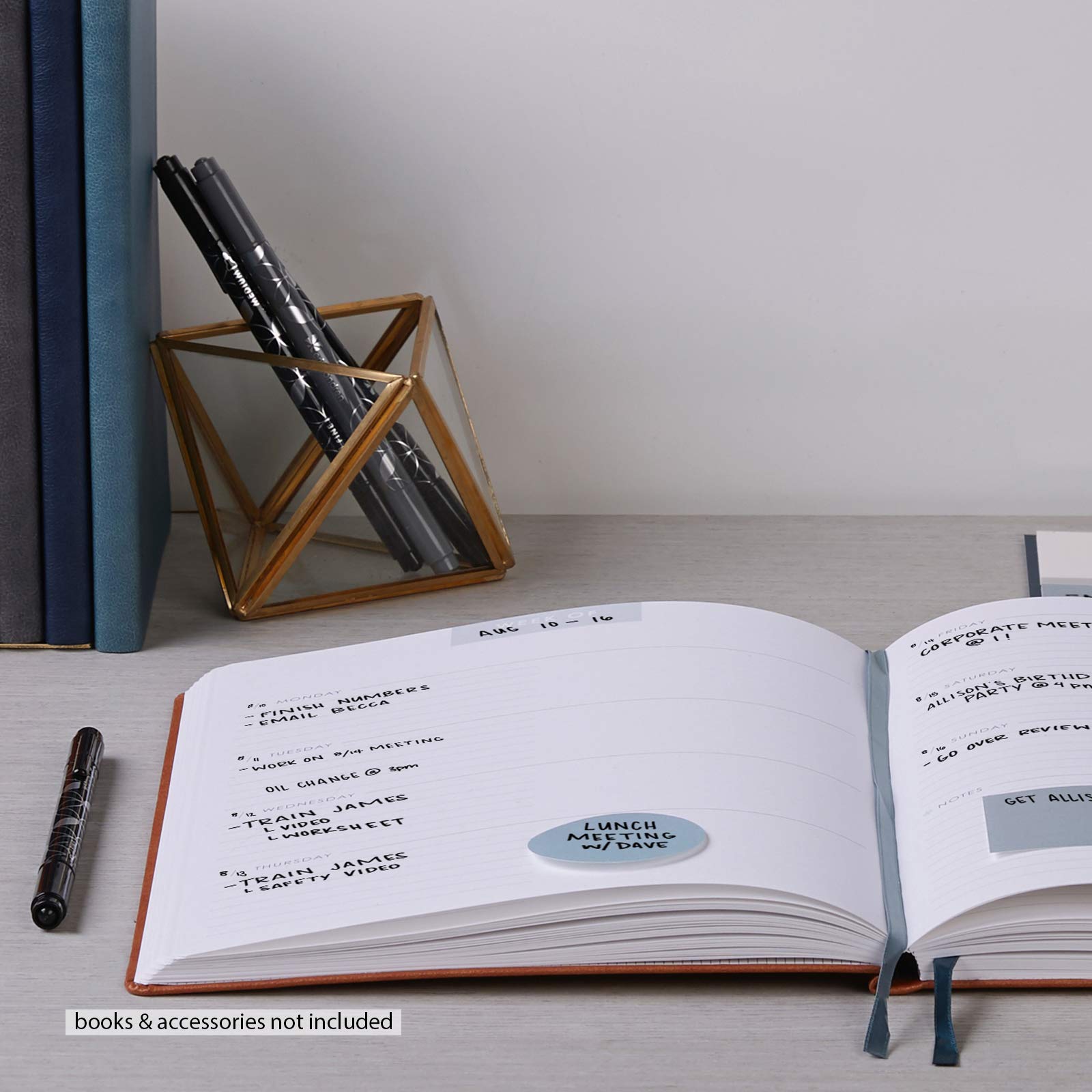 Erin Condren 3-Pack of Designer Dual Tip Markers/Ink Pen. Stylish and Sleek Design. Rich Black Marker Ink. Twin Capped Fine Tip and Capped Medium Tip