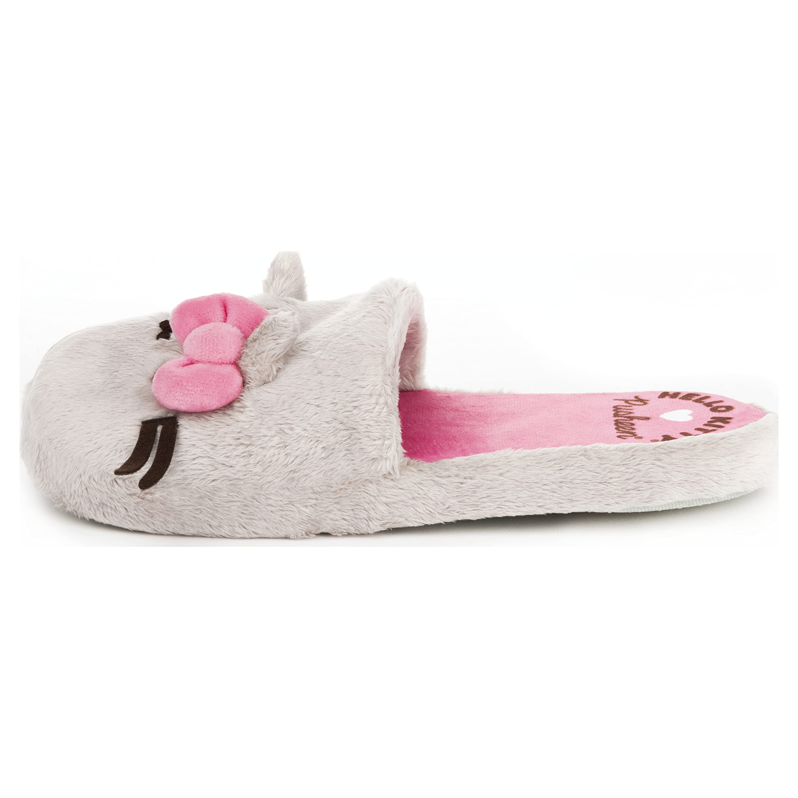 GUND Hello Kitty x Pusheen Plush Cat Slippers, One Size Fits Most