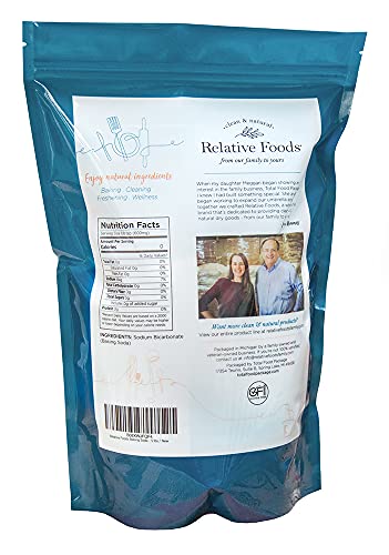 Relative Foods Baking Soda (5Lbs) for Cooking, cleaning, & More - Gluten Free Sodium Bicarbonate Baking Mix w/No Preservatives - Aluminum Free Pure Bulk Baking Soda for Baking