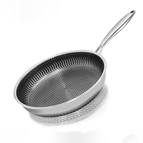 DHTDVD Household Non-Stick Pan Non-Coated Stainless Steel Cooking Pot for Kitchen Pans Universal