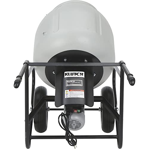 Klutch Portable Electric Cement Mixer -3.5 Cubic Ft. Poly Drum