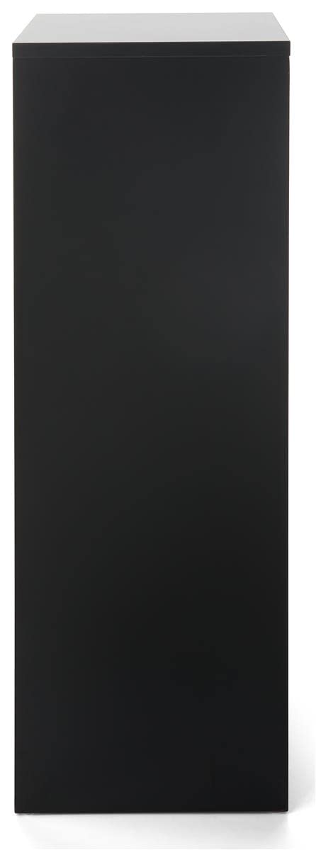 Displays2go, Portable Gallery Pedestal, Laminated Particle Board, Melamine Construction β Black Finish (WDCUBEBLK3)