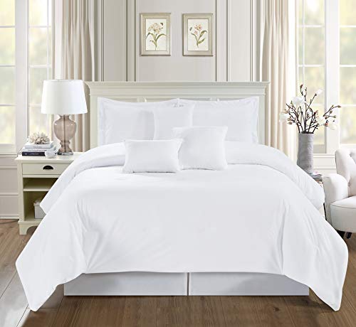 Masterplay Modern 4 - Piece Premium Solid White Velvet Curtain Set with Pom Pom Trim. Drapes/Window Panels 116" Wide X 84" Tall