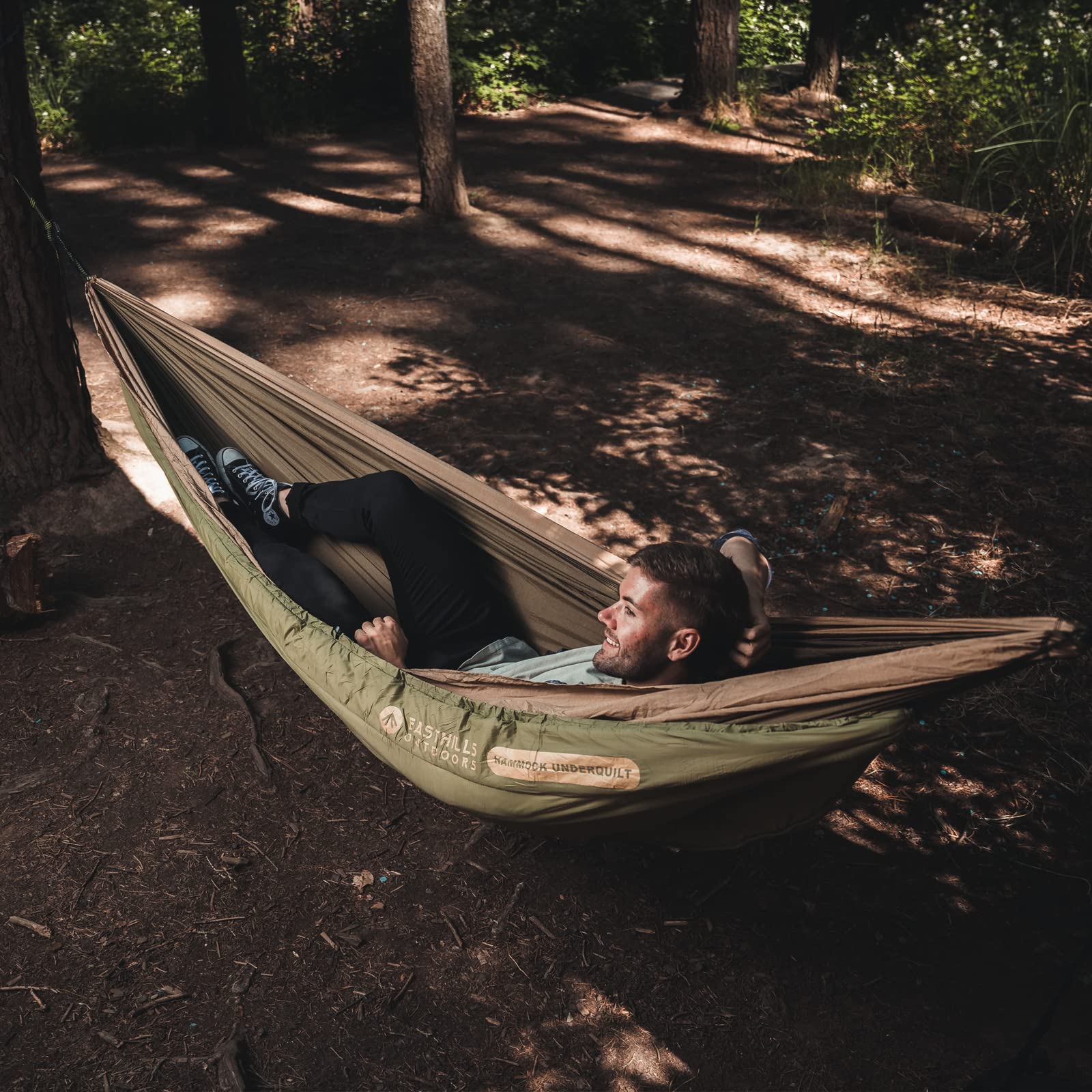 Easthills Outdoors Snuggler Hammock Underquilt - Full-Length underquilt for Hammock, 4-Season Warmth for Camping, Backpacking, Hiking Orange/Blue