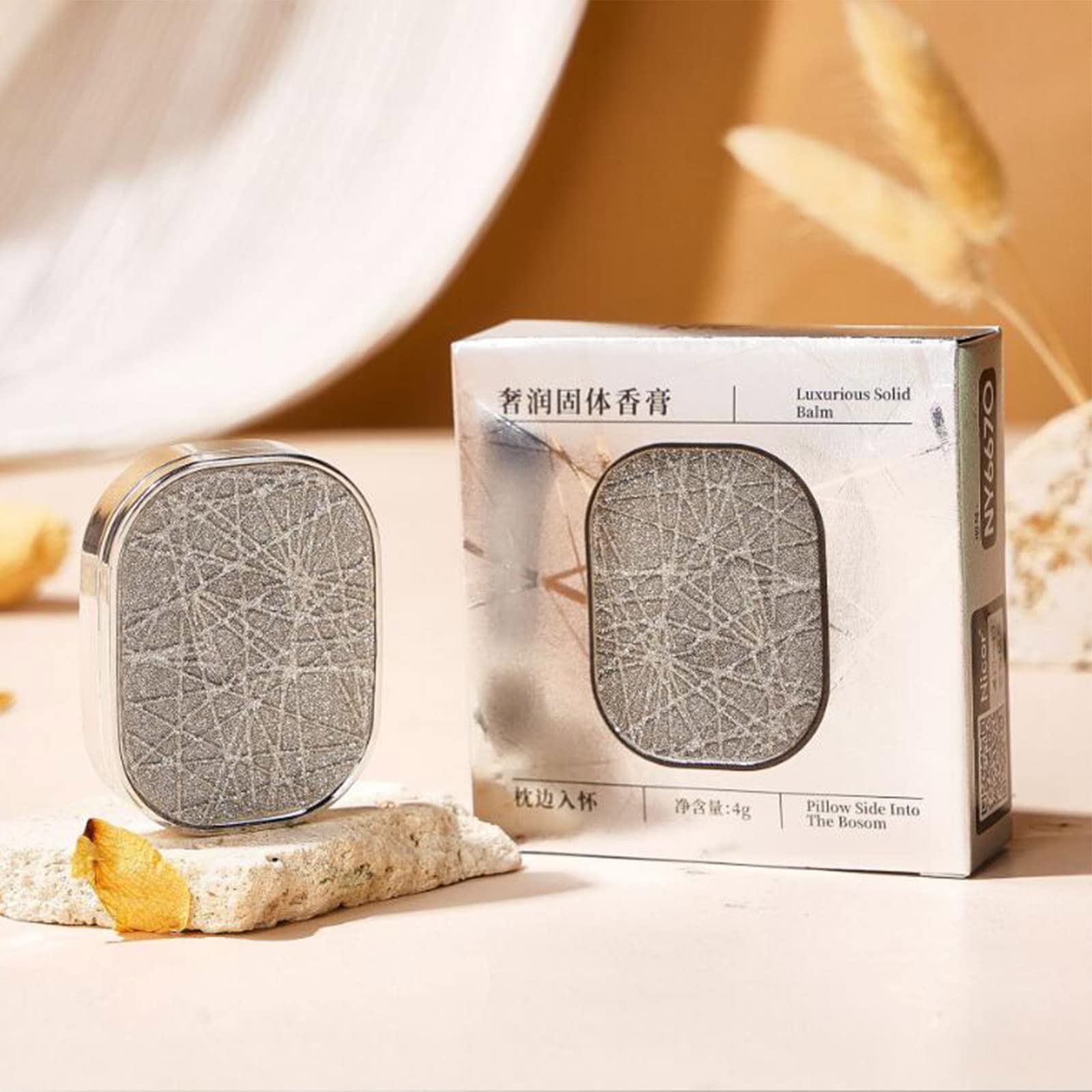 Grospe 2PCS Solid Balm Sets Solid Perfume Portable Pocket Balm Perfume Perfect for Travel Use Natural Fragrance Perfume for Men and Women