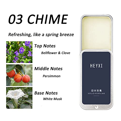 Grospe 4PCS Solid Balm Sets Solid Perfume Portable Pocket Balm Perfume Perfect for Travel Use Natural Fragrance Perfume for Men and Women
