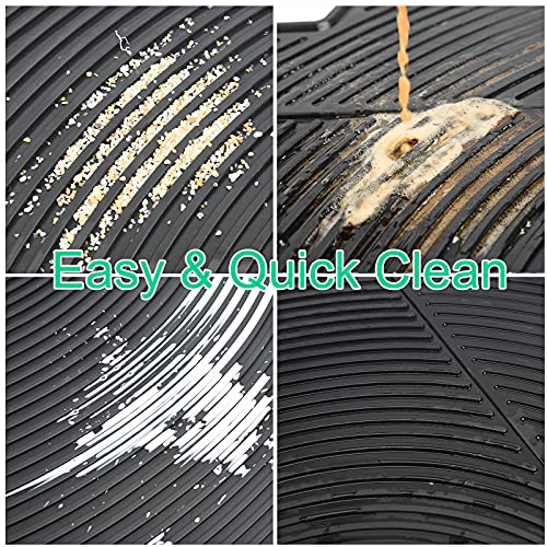 Matericuo Car Floor Mats Custom Fit for Volvo V60/S60 2020-2023 Black Rubber Auto Liner Mats All Weather Protection Heavy Duty Odorless