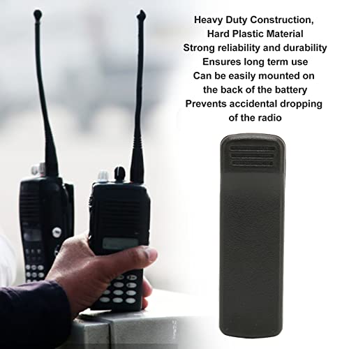 Jeanoko 2 Way Radio Belt Clip, Plastic Portable Replacement Radio Belt Clip Easy Installation Black for CP040 for Radius