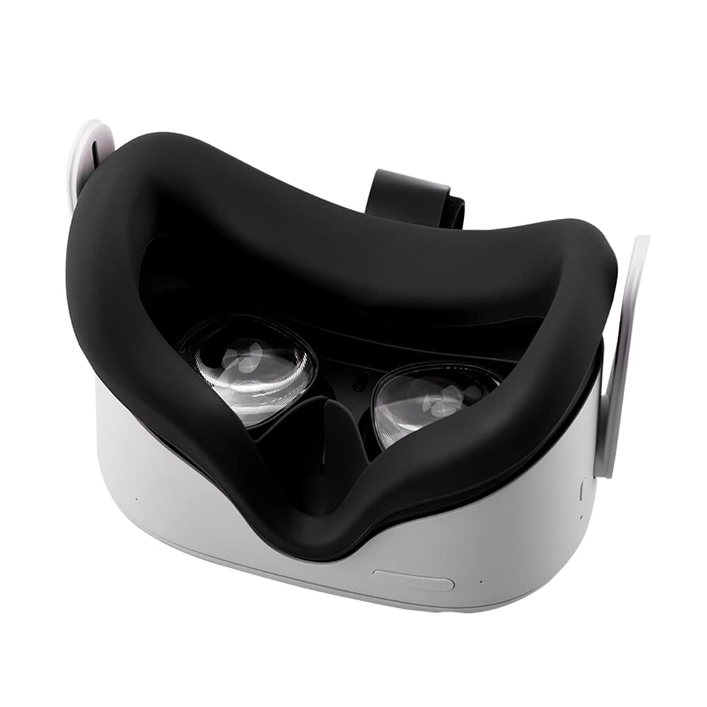 HF12GHFHI Eye Mask Cover for Oculus Quest 2 VR Glasses Non-Slip Pressure Relieving Comfortable Anti-Sweat Oculus Quest 2 Accessory (Color : Black)