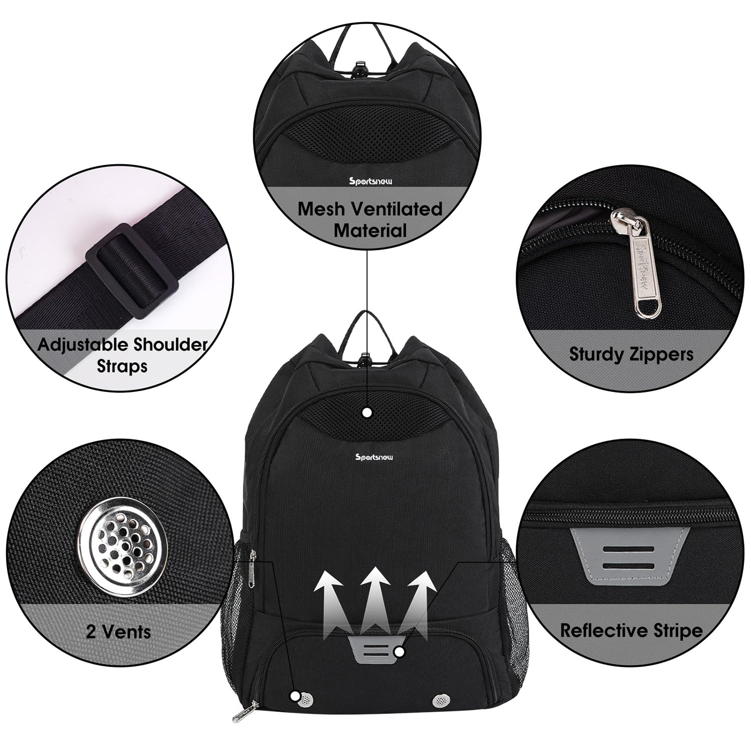 Drawstring Backpack, Soccer Basketball Backpack with Shoe & Ball Compartments and Wet Pocket Gym Bag Sackpack for Men Women, Grey