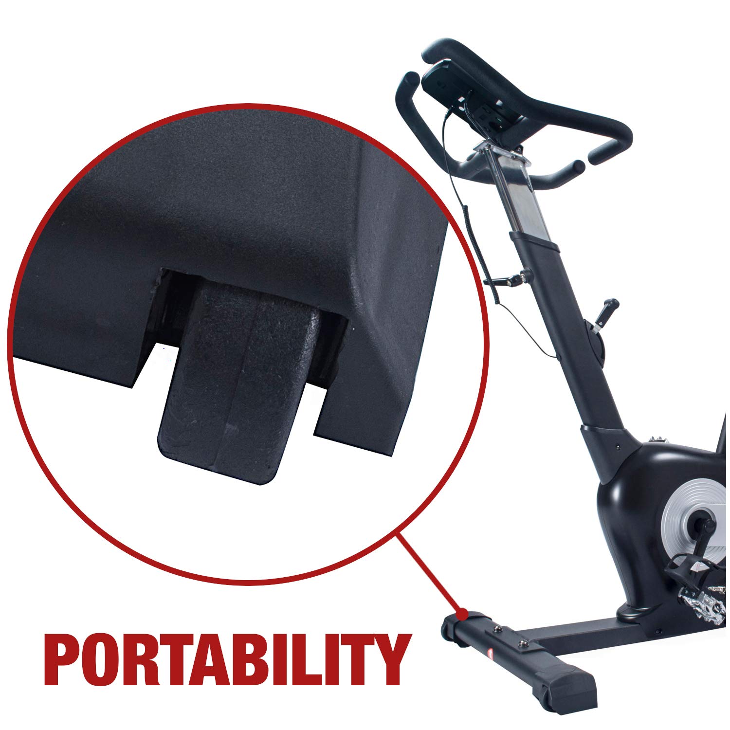EFITMENT Rear Drive Magnetic Indoor Exercise Bike with LCD Monitor, 242 LB Max Weight and Tablet Holder- B015