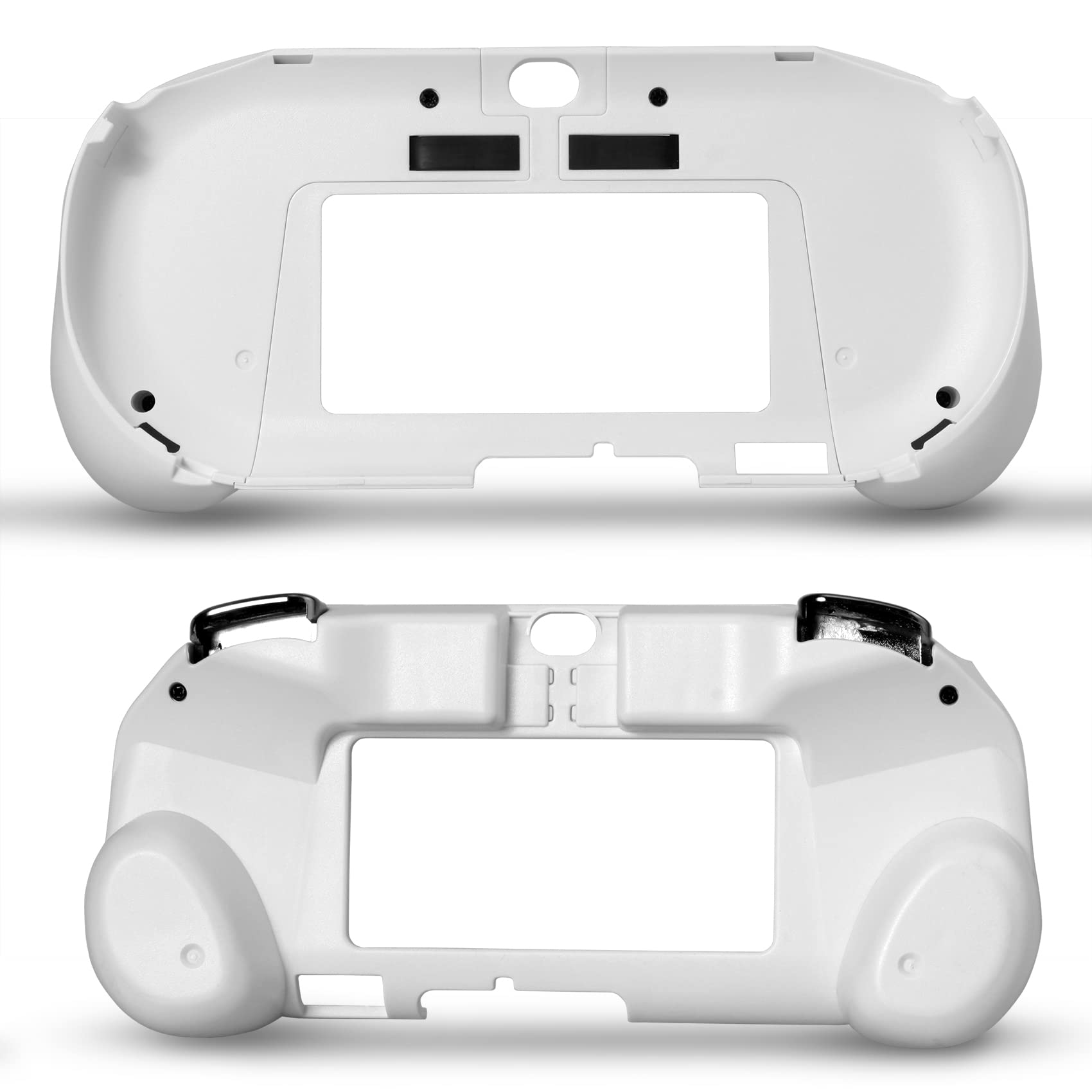 Gorliskl Hand Grip Handle Joypad Protective Case with L2 R2 Trigger Button Grip Shell Controller Protective Case for Sony PlayStation PS Vita 2000 PSV 2000 PS Vita Slim.(White)