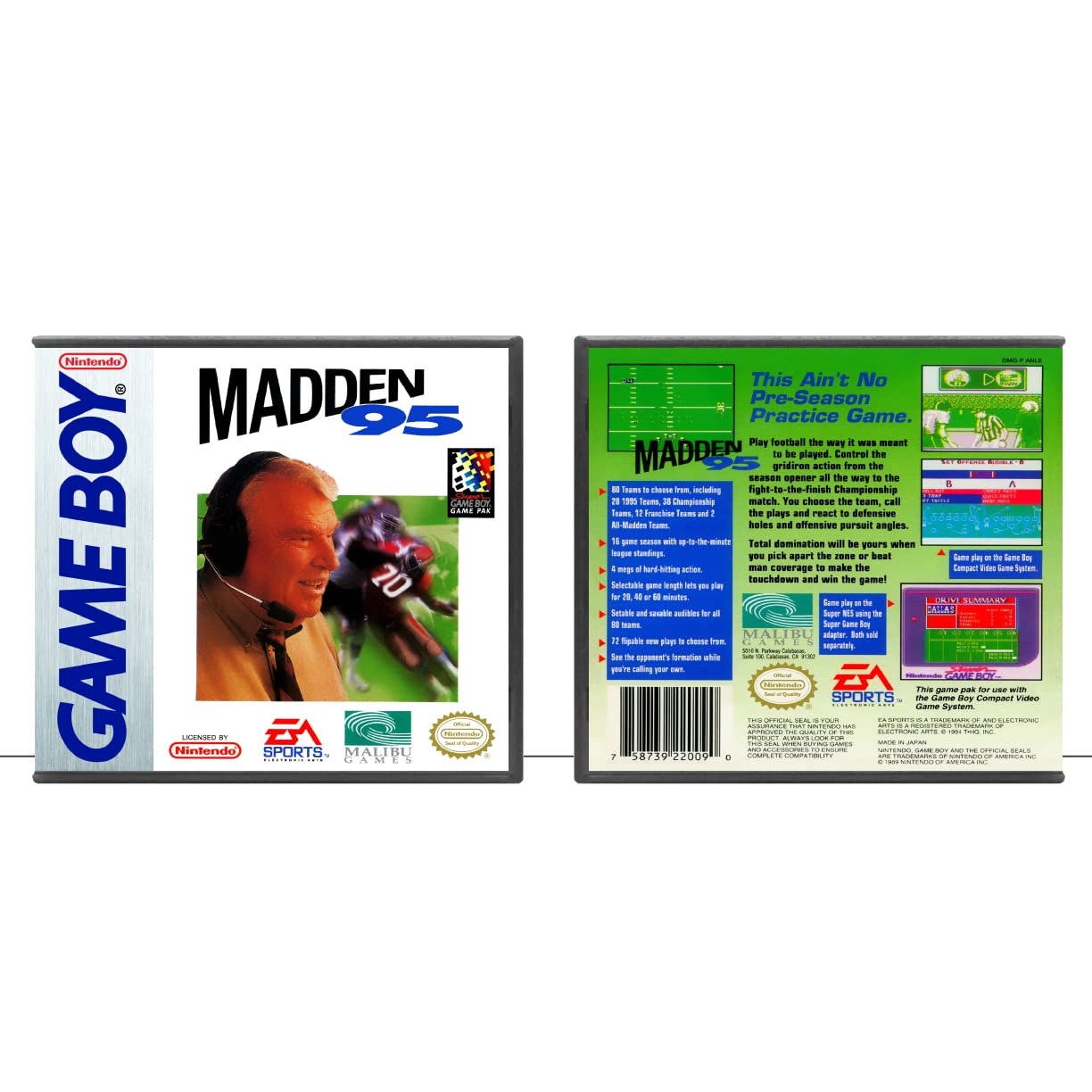 John Madden Football 95 | (GB) Game Boy - Game Case Only - No Game