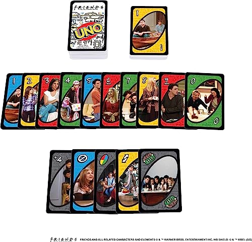 Mattel Games UNO Friends Card Game for Family Night Featuring Tv Show Themed Graphics and a Special Rule for 2-10 Players (Amazon Exclusive)