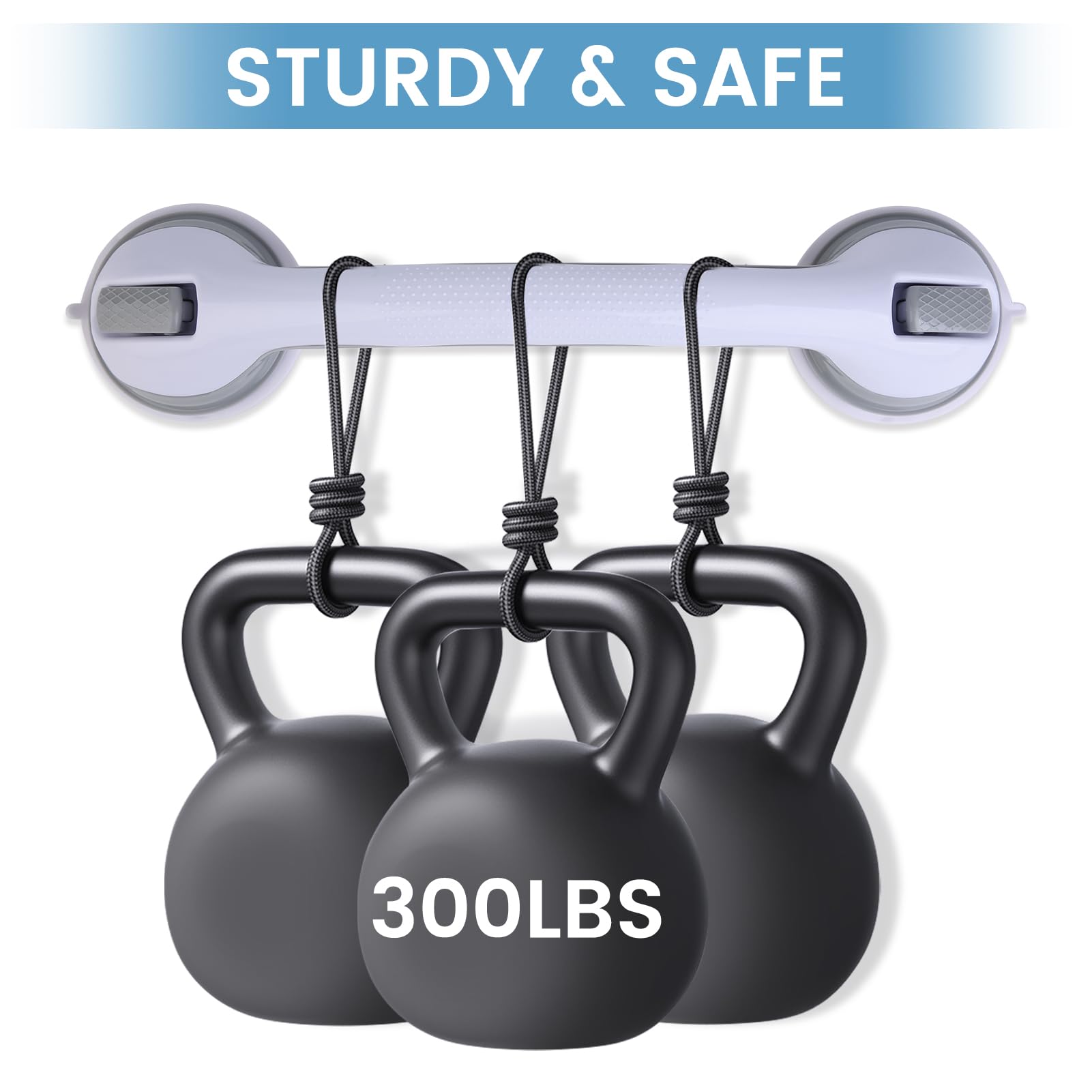 Grab Bars for Bathtubs and Showers,(2 Pack) Shower Handles for Elderly Seniors bar Bars Safety Elderly Suction 500 lbs Cup and Walls bathtubs Handicap Heavy Duty Grabbers Wall