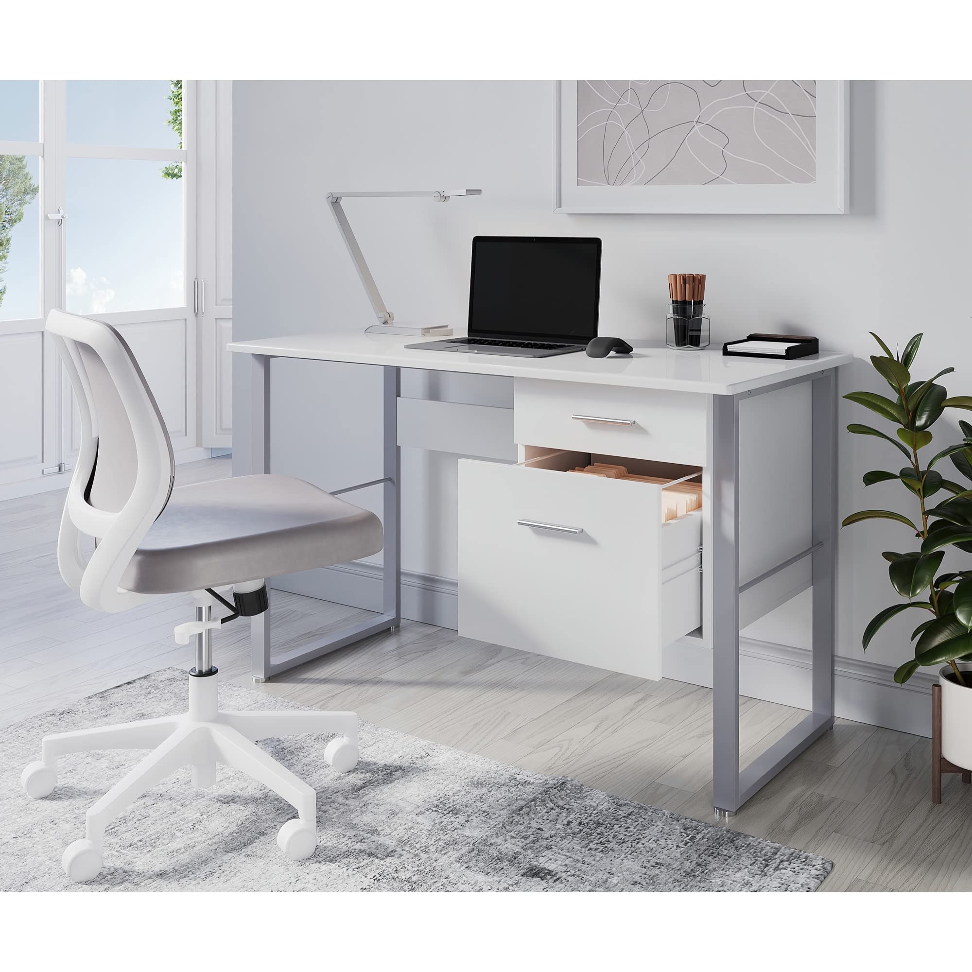 RealspaceĀ® Halton 48"W Computer Desk, White