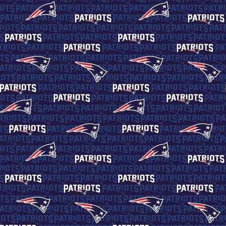 New England Patriots Cotton Fabric - NFL Team Logo Cotton Fabric by The Yard, Fat Quarter, Half Yard, 1 Yard, 2 Yard Cuts