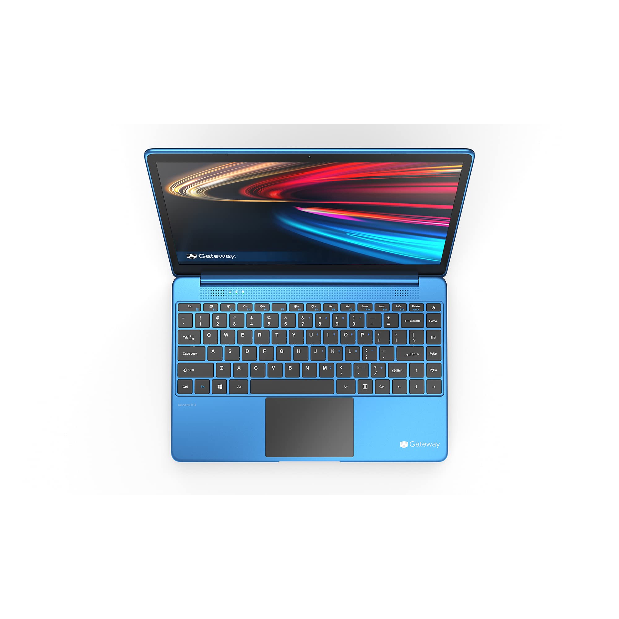 Gateway 14.1" Ultra Slim Notebook, FHD, Intel Celeron, Dual Core, 4GB/64GB, Tuned by THX Audio, Mini HDMI, Cortana, 1MP Webcam, Windows 10 S, Blue (Renewed)