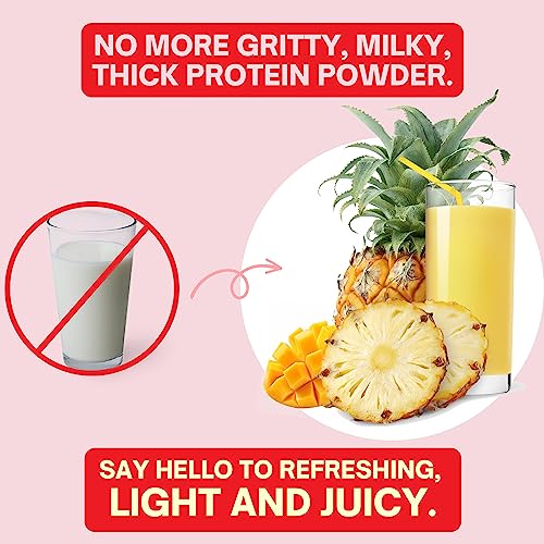 Peach Perfect Protein Juice | 30 Servings | Protein Powder for Women, Muscle Builder & Weight Management, Pineapple Mango, Meal Replacement Shake, Protein Water, Clear Whey, Booty Building Protein