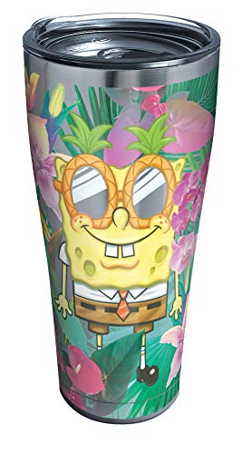 Tervis Nickelodeon™ - SpongeBob SquarePants Triple Walled Insulated Tumbler Travel Cup Keeps Drinks Cold & Hot, 30oz - Stainless Steel, Tropical