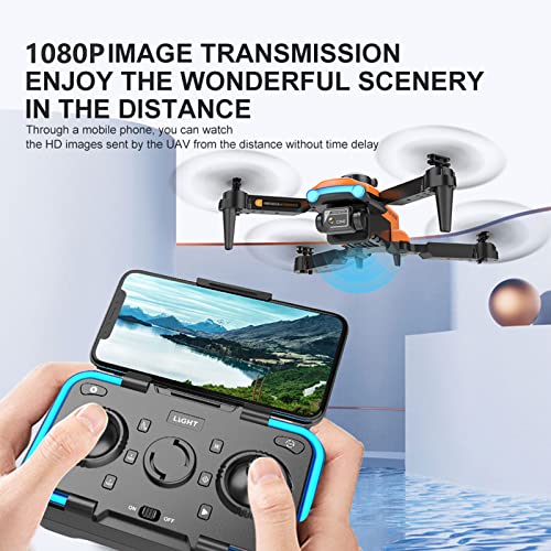 ZZKHGo Mini Drone with 1080P Dual HD Camera - Foldable Drone with Camera for Adults, Remote Control Small Drones Toys Gifts for Boys Girls, One Key Start, Altitude Hold, Headless Mode