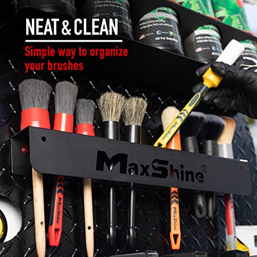Maxshine Detailing Brush Holder β Simple & Durable Design, Available for Putting 10 car Detailing Brushes, Convenient Use, Easy to Install on Your Wall