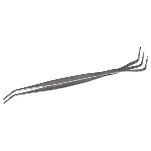 Hapivida Stainless Steel Root Rake, 2 in 1 Portable 3 Prong Root Rake Pick Set Loosen Soil Bonsai Tree Tools for Gardening Plants