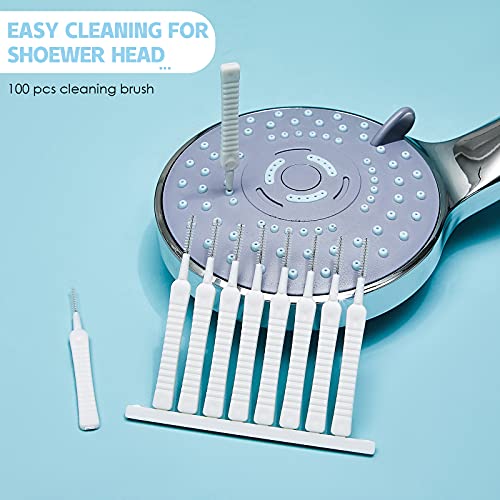 Hushee 100 Pieces Shower Head Cleaning Brush Shower Head Cleaner Tool Anti Clogging Shower Nozzle Cleaning Brush Multifunctional Hole Cleaning Brush for Pore Small Nozzle Keyboard