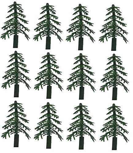 HAOHIYO Evergreen Trees for Cake and Cupcake Decorating (12-Pack)