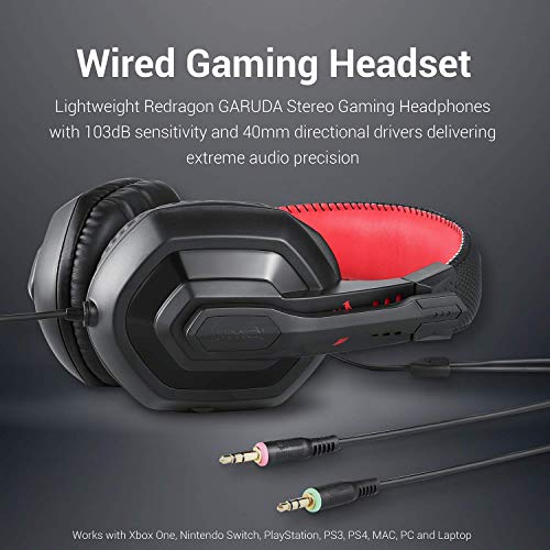Redragon S101 Wired RGB Backlit Gaming Keyboard and Mouse, Gaming Mouse Pad, Gaming Headset Combo All in 1 PC Gamer Bundle for Windows PC โ (Black)
