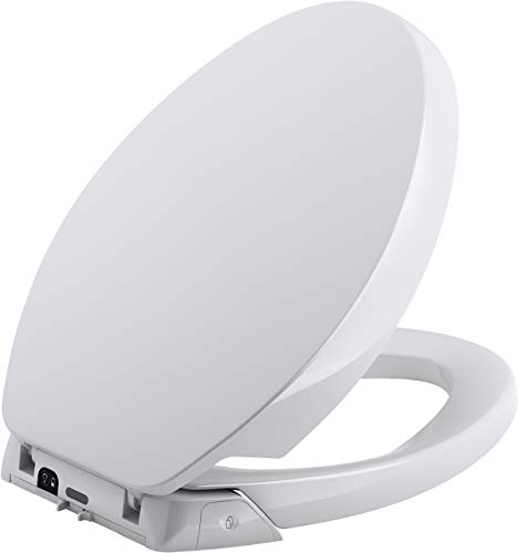 KOHLER 5588-0 Purefresh Elongated Nightlight, Grip-Tight Bumpers, Quiet-Close Release Hinges, Quick-Attach Hardware, No Slam Toilet Seat, White