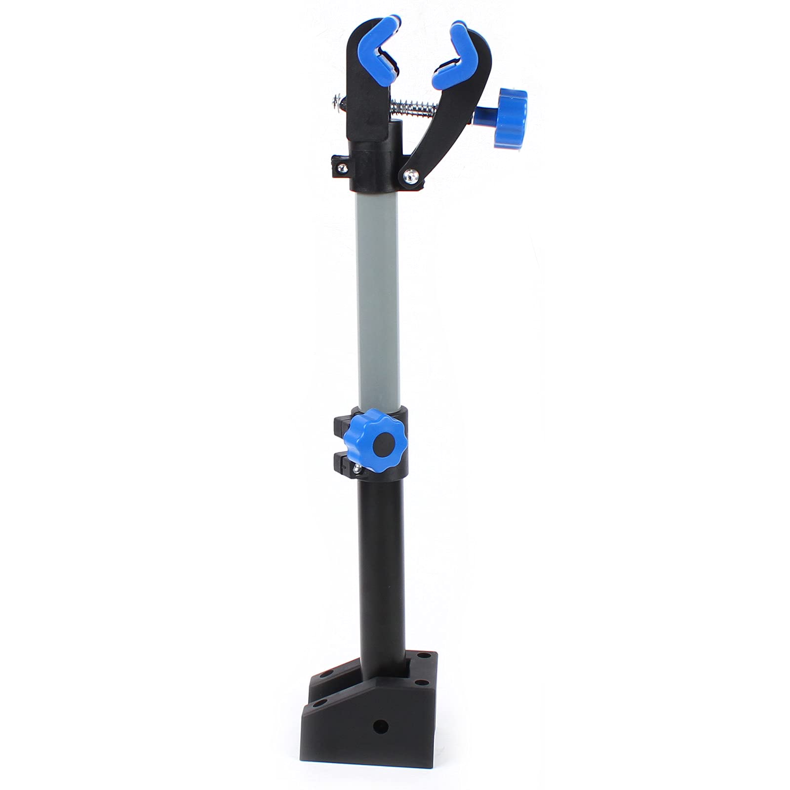 DOONARCES Wall Mount Bicycle Repair Stand Foldable Heavy Duty Bike Repair Rack Clamp Steel Bicycle Rack Maintenance Workstand, Load 45lbs, Blue+Black