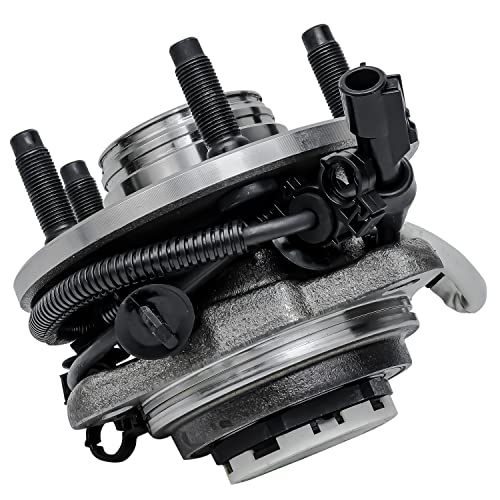 Detroit Axle - 4WD Front Wheel Bearing Hub for 1998-2000 Ford Ranger Mazda B4000 [w/ 4-Wheel ABS], Replacement 1999 Ranger B4000 Wheel Bearing and Hub Assembly