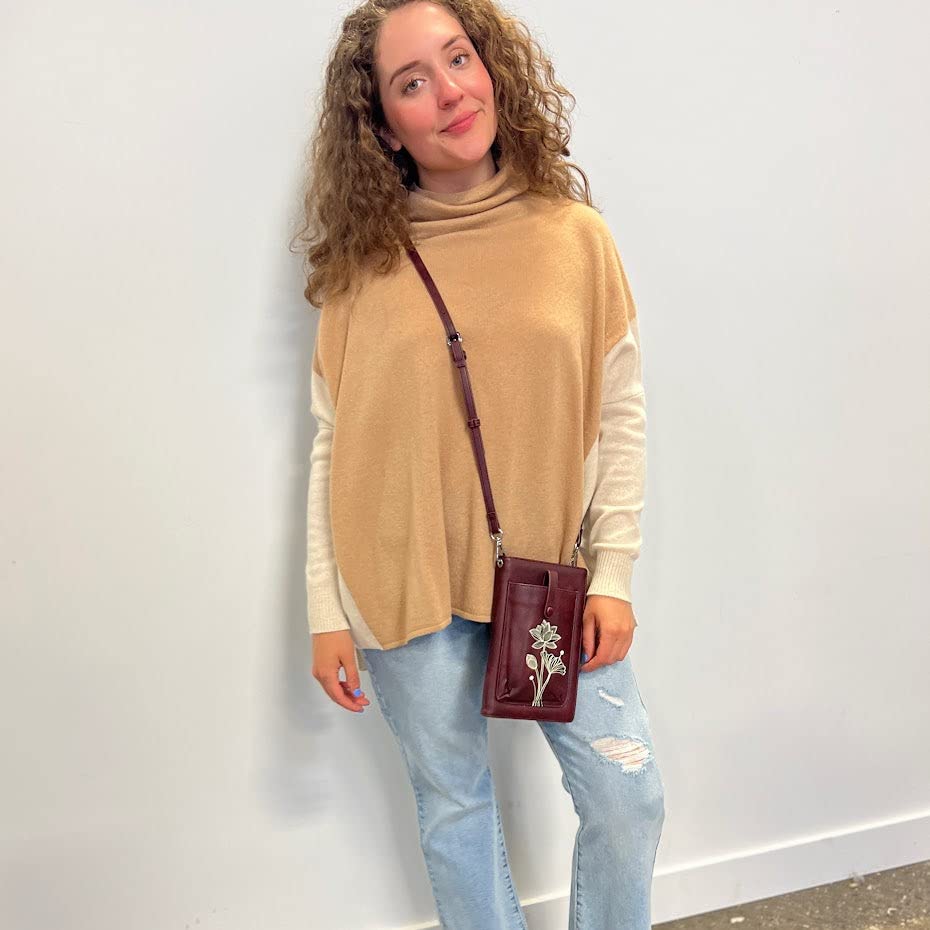 ESPE Hope iSmart RFID-Blocking Vegan Phone Pocket Purse (Hope iSmart Wine/Wine)